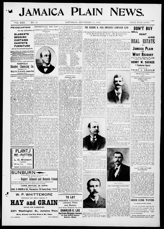 Jamaica Plain News. September 13, 1902 - Digital Commonwealth