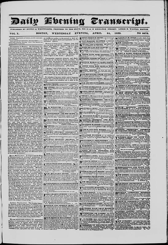 Daily Evening Transcript - Digital Commonwealth