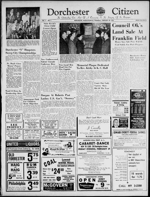 The Dorchester Citizen. February 28, 1952 - Digital Commonwealth