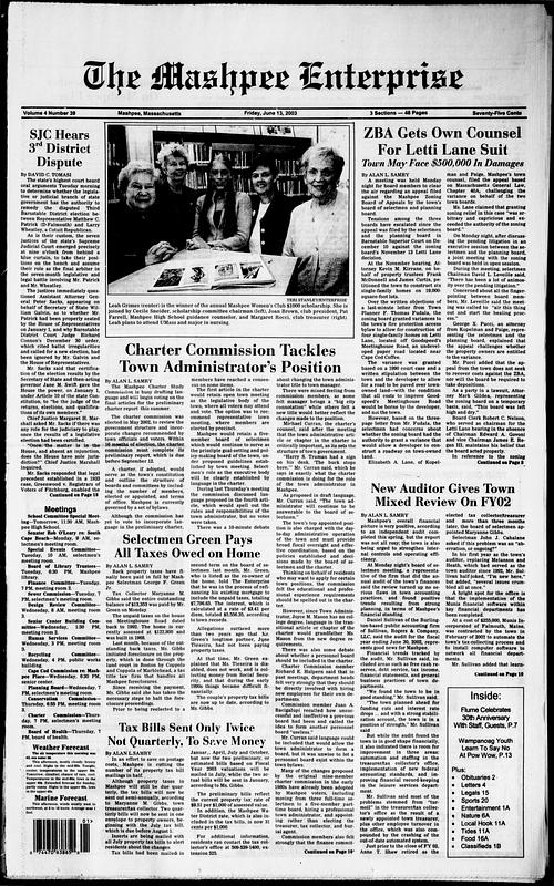 The Mashpee Enterprise. June 13, 2003 - Digital Commonwealth