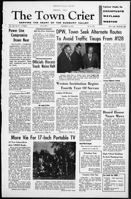 The Town Crier. October 13, 1960 - Digital Commonwealth