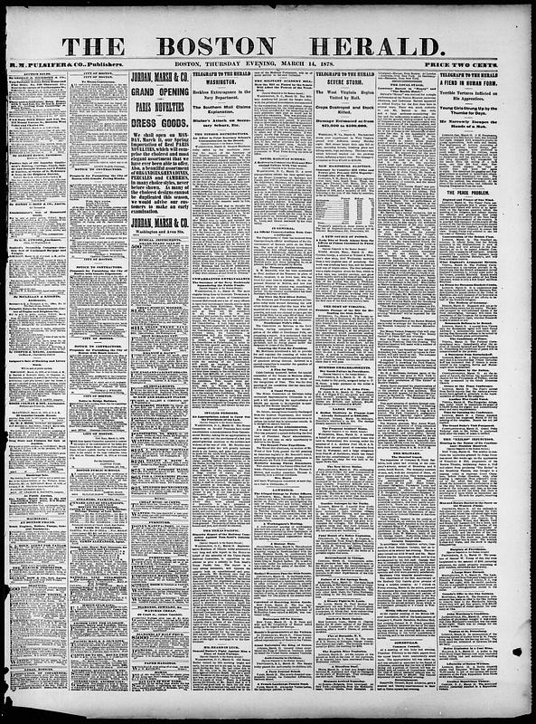 The Boston Herald. March 14, 1878 - Digital Commonwealth