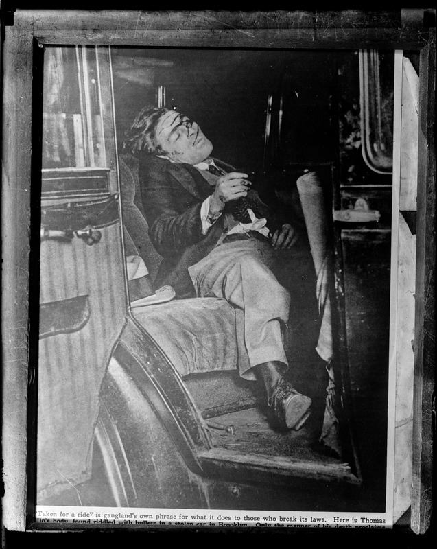 Victim's body, riddled with bullets - Digital Commonwealth