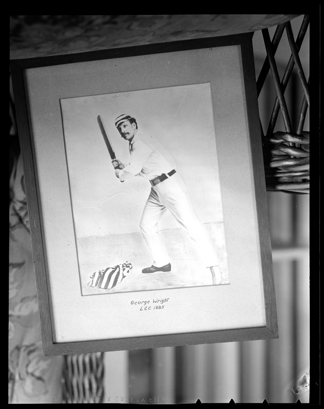 Framed photo of George Wright as he looked in 1885 - Digital Commonwealth