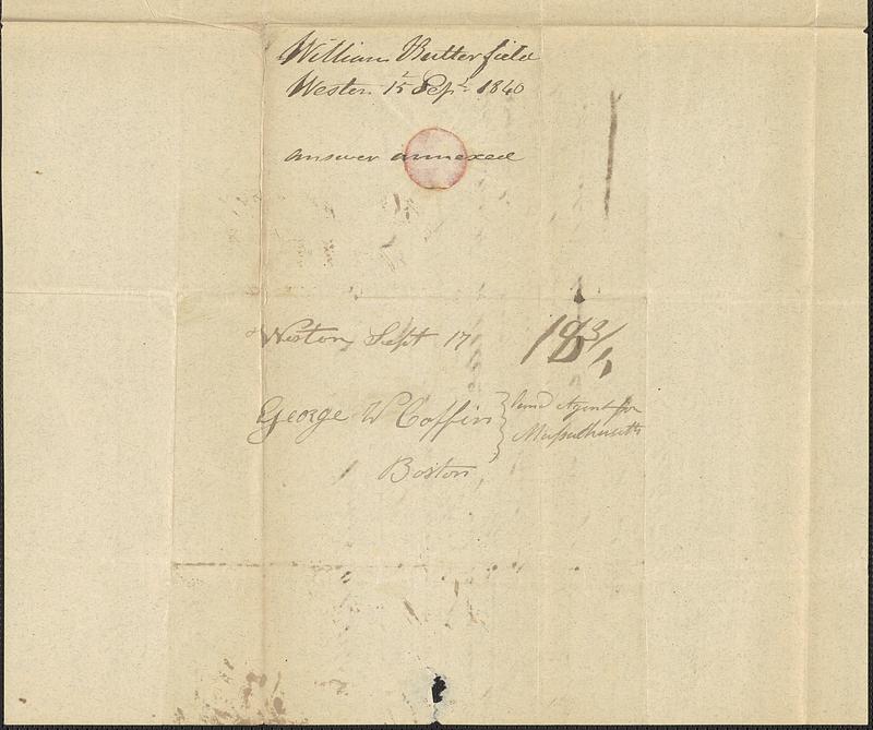 William Butterfield to George Coffin, 15 September 1840 - Digital ...