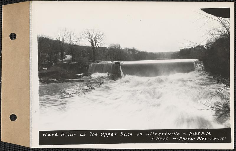 Ware River at the upper dam, Gilbertville, Hardwick, Mass., 2:25 PM ...