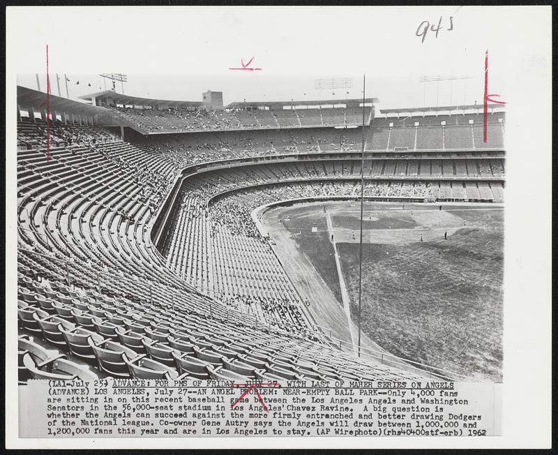 An Angel Problem: Near-Empty Ball Park--Only 4,000 fans are sitting in ...