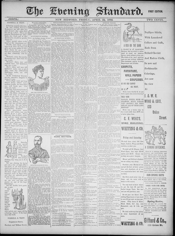 Evening Standard. April 22, 1892 - Digital Commonwealth