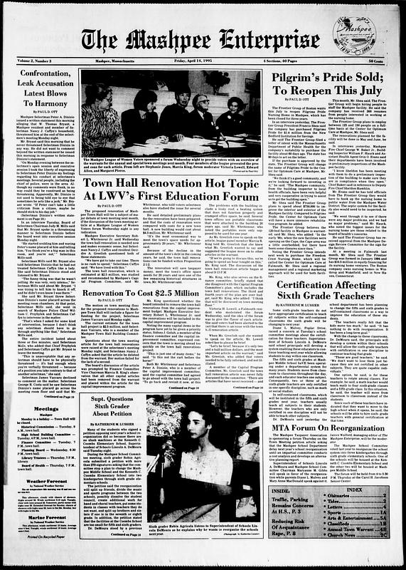 The Mashpee Enterprise. April 14, 1995 - Digital Commonwealth