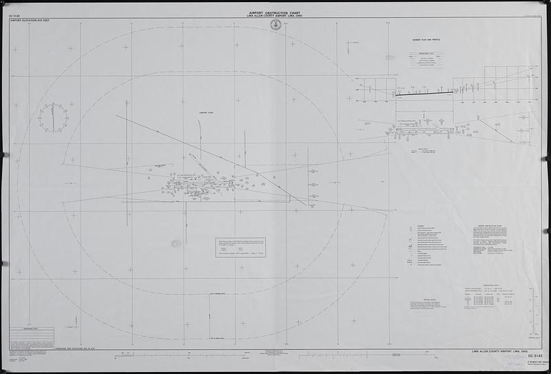 Airport obstruction chart, OC 5143, Lima Allen County Airport, Lima ...