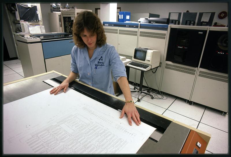 Solid state circuit board printout and Digital Equipment Corp. VAX 11/ ...