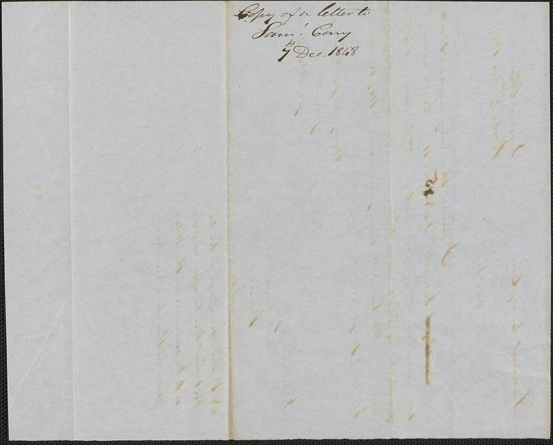 George Coffin to Samuel Cony, 7 December 1848 - Digital Commonwealth