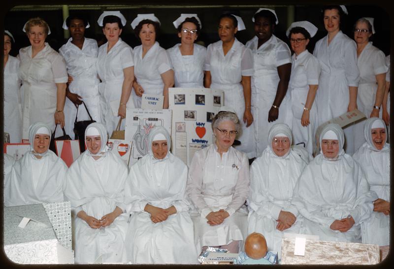 Group portrait of women in nurses' uniforms - Digital Commonwealth