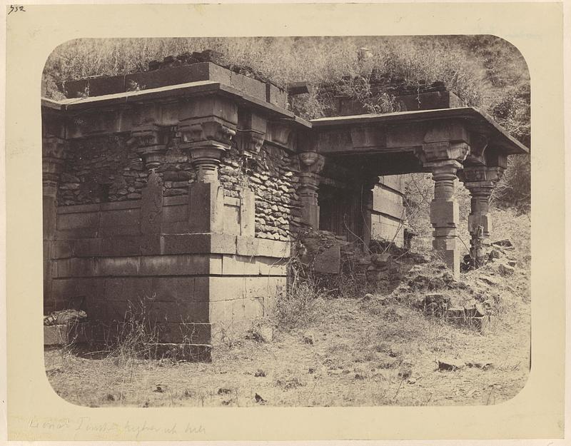 Lonar temple higher up hill - Digital Commonwealth