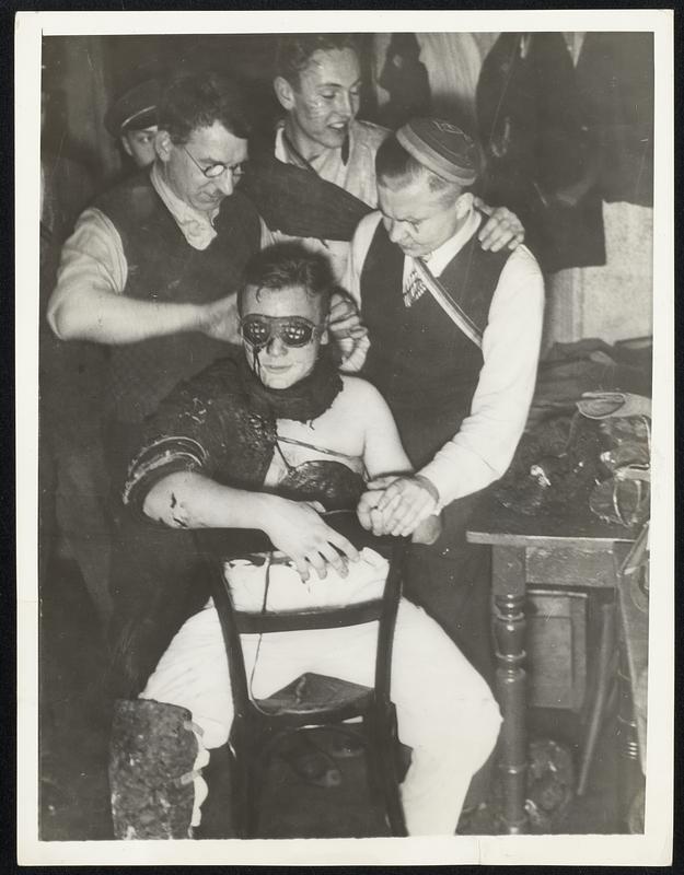 Time Out- This duelist has a gash in his cheek, but it's good form to ...