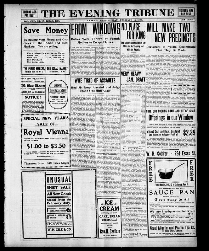 The Evening Tribune. February 13, 1905 - Digital Commonwealth