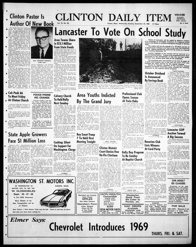Clinton Daily Item. September 25, 1968 - Digital Commonwealth
