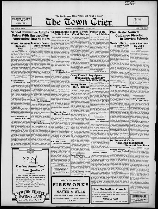 The Town Crier. June 28, 1935 - Digital Commonwealth
