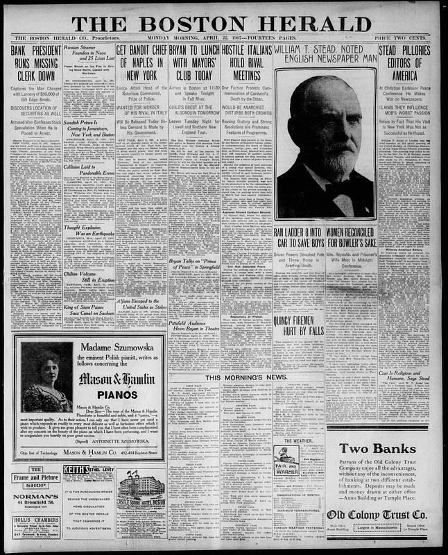 The Boston Herald. April 22, 1907 - Digital Commonwealth