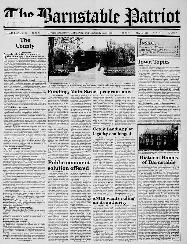 Barnstable Patriot. May 10, 1990 - Digital Commonwealth