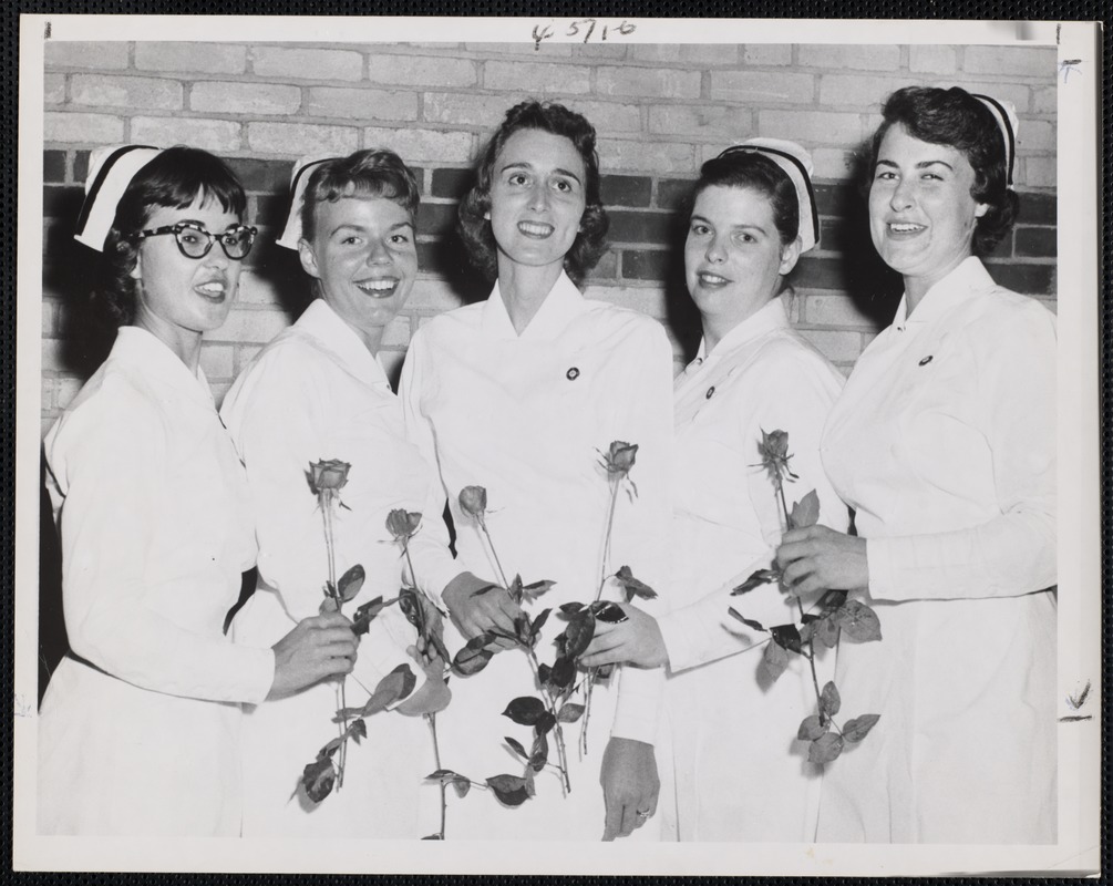 Faulkner Hospital School of Nursing class of 1959 class officers at ...
