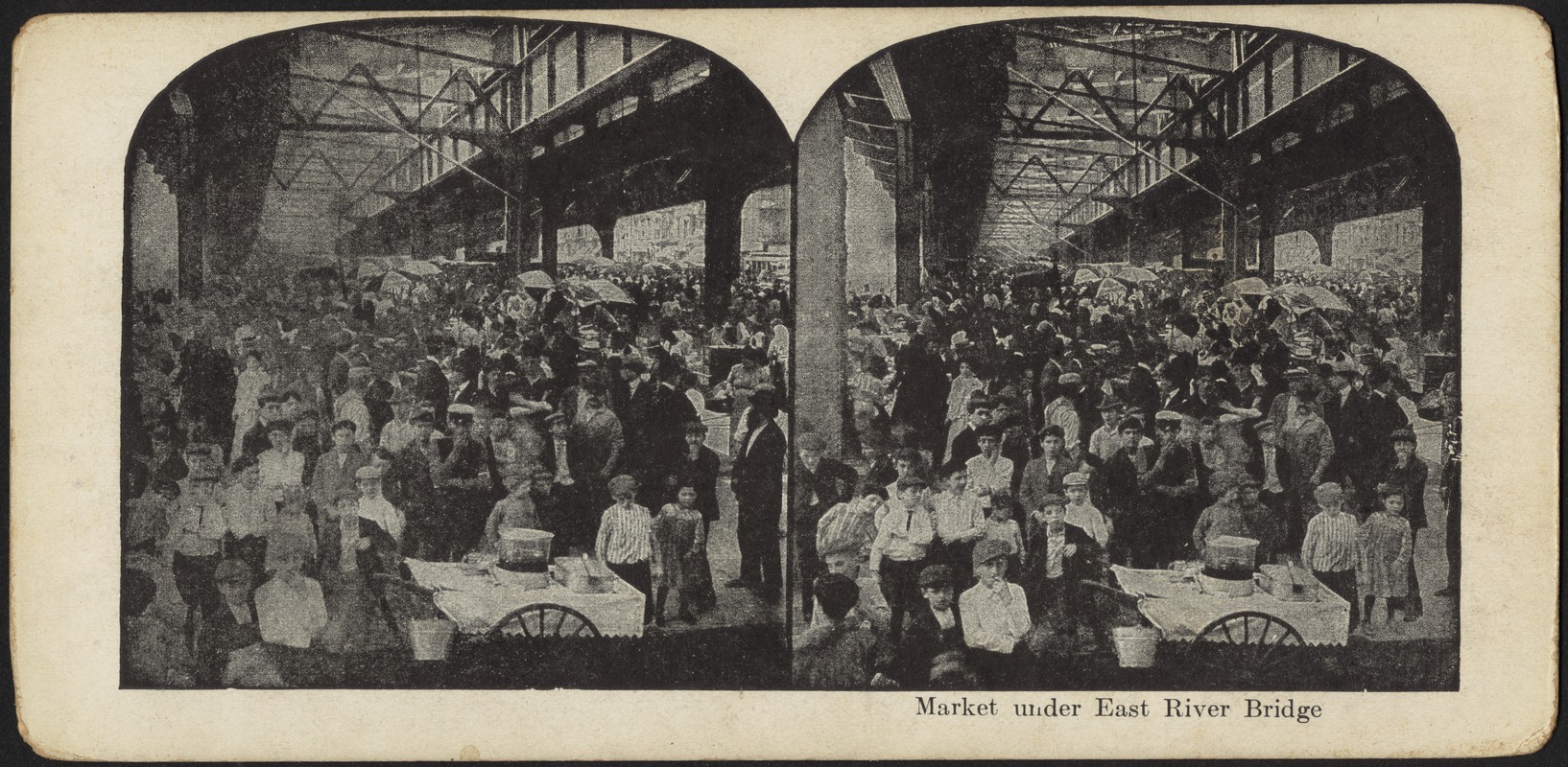Market under East River Bridge - Digital Commonwealth