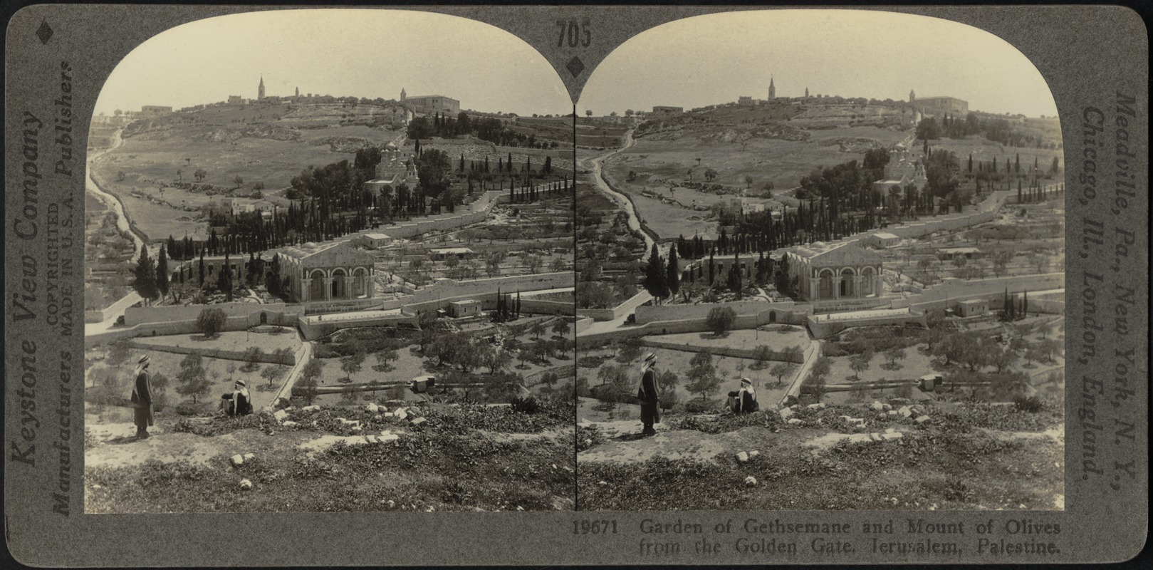 Garden of Gethsemane and Mount of Olives from eastern wall, Jerusalem ...