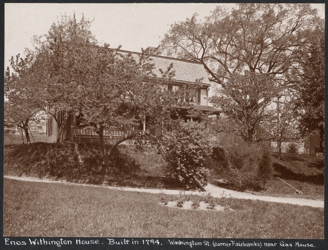 Enos Withington house, Washington & Fairbanks Sts. - Digital Commonwealth
