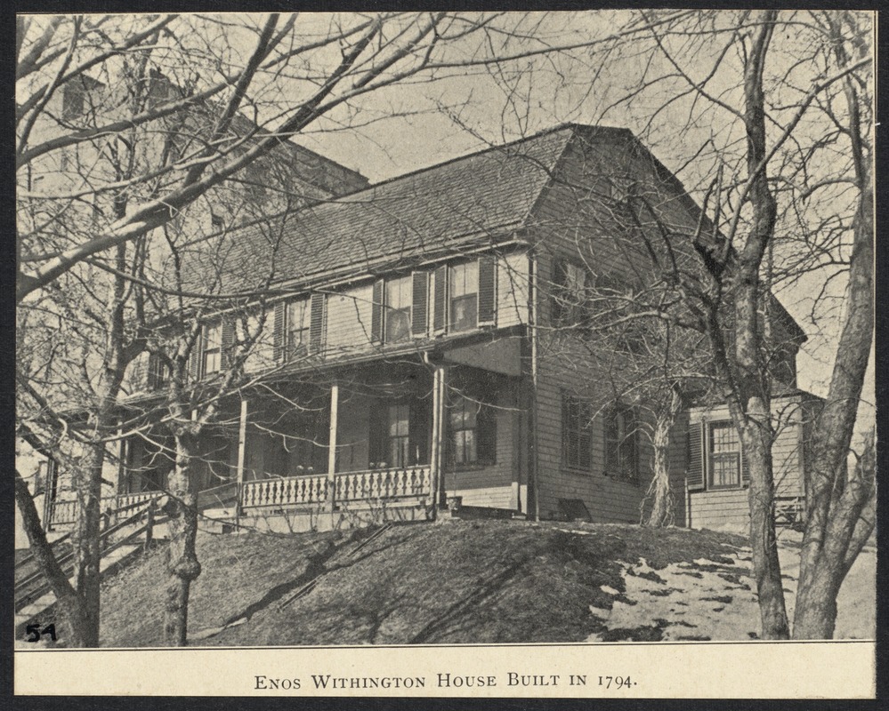 Enos Withington house, corner Washington & Fairbanks Sts. - Digital ...