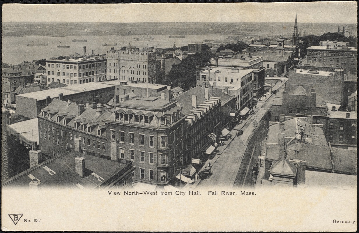 View north-west from City Hall. Fall River, Mass. - Digital Commonwealth