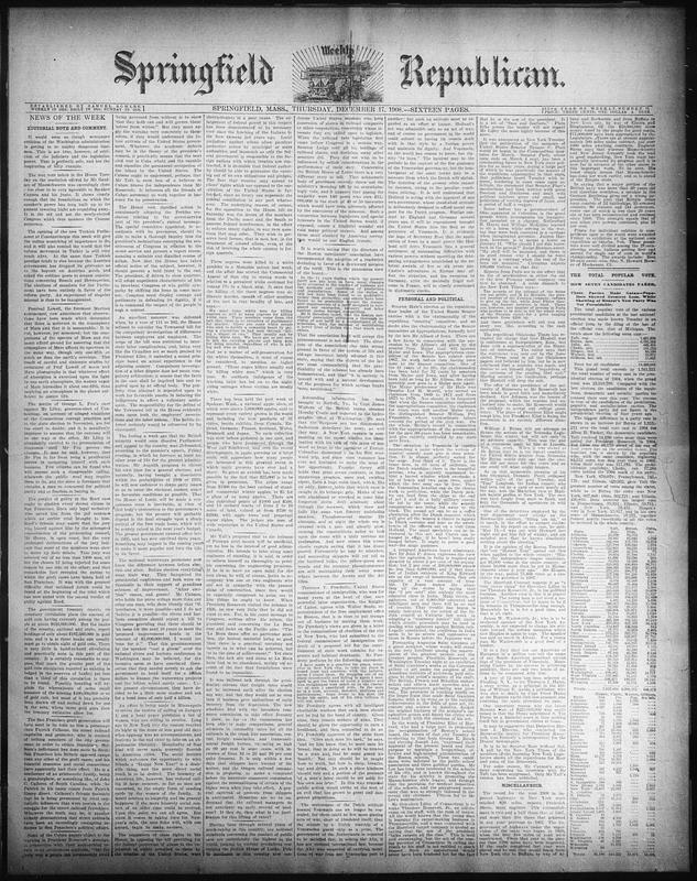 Springfield Weekly Republican - Digital Commonwealth