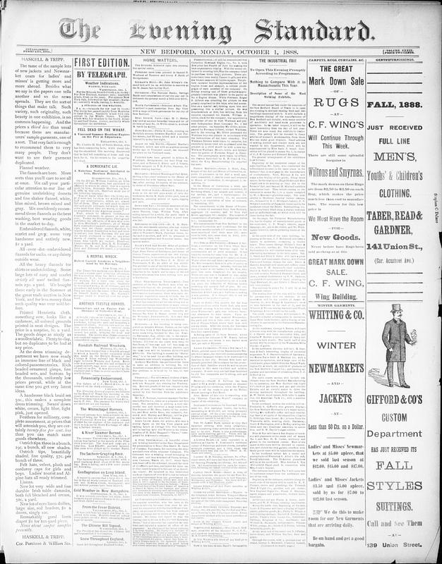 Evening Standard. October 01, 1888 - Digital Commonwealth