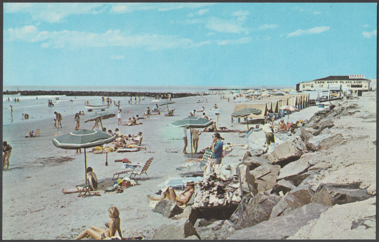 Typical beach scene at Cape May beach, Cape May, N. J. - Digital ...