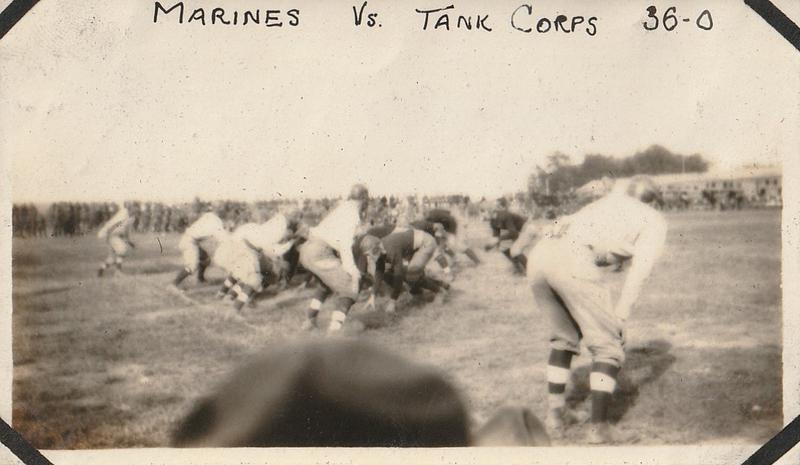 "Marines vs Tank Corps 36-0" Brown Field, Marine base Quantico, VA ...