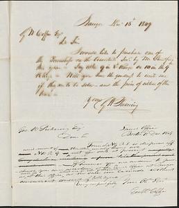 George W. Pickering to George Coffin, 15 December 1849 - Digital ...