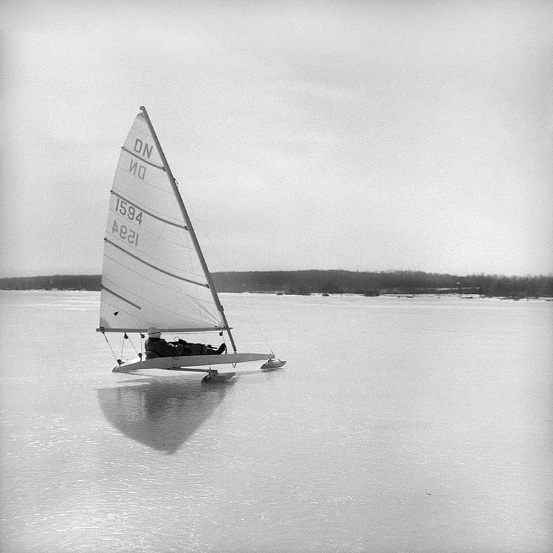 Ice boating, Watuppa Pond, Fall River, MA - Digital Commonwealth