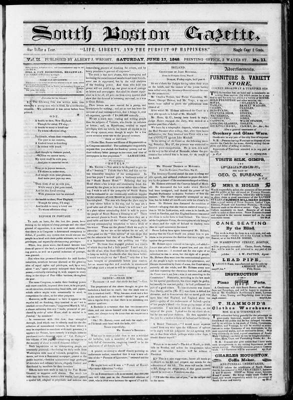 South Boston Gazette, June 17, 1848 - Digital Commonwealth