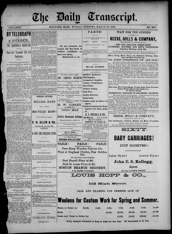 The Daily Transcript. March 31, 1890 - Digital Commonwealth