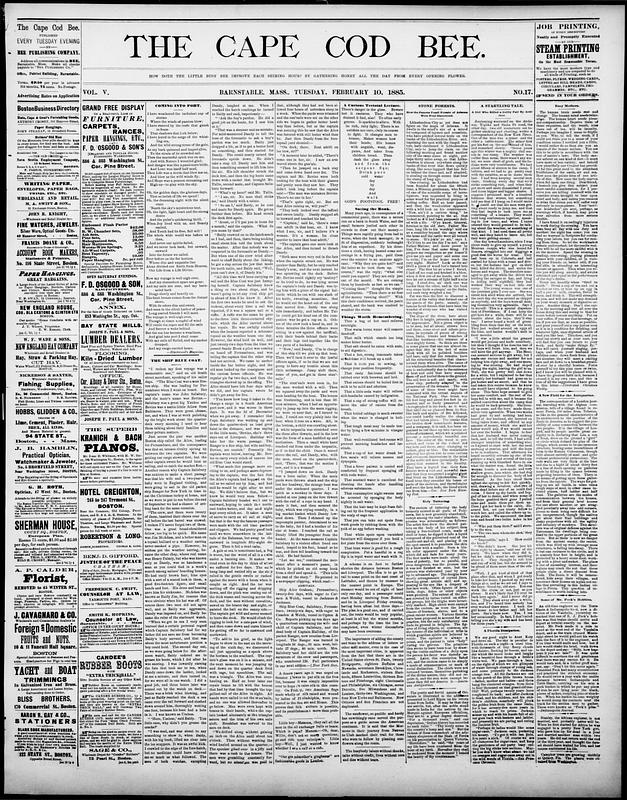The Cape Cod Bee. February 10, 1885 - Digital Commonwealth