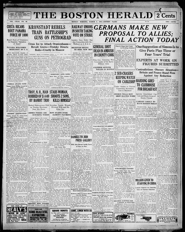 Boston Herald. March 07, 1921 - Digital Commonwealth