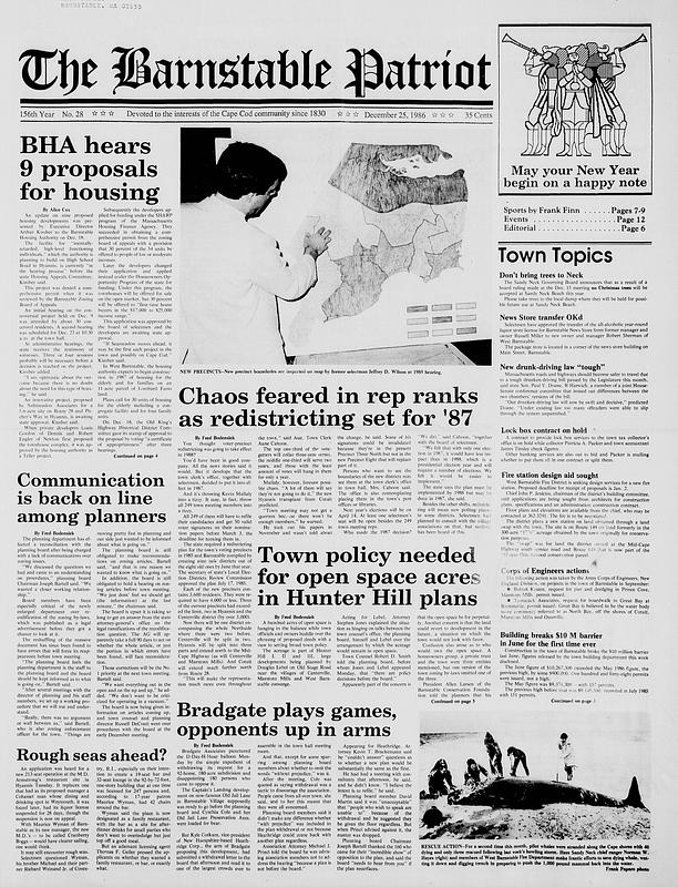 Barnstable Patriot. December 25, 1986 - Digital Commonwealth