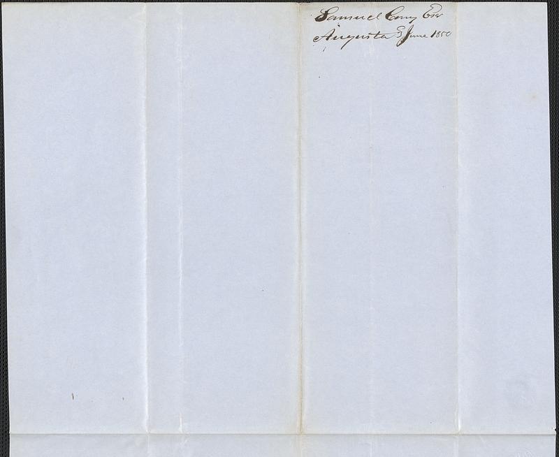 Samuel Cony to George Coffin, 3 June 1850 - Digital Commonwealth