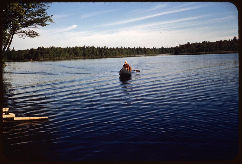 George Sharkey, in canoe - Digital Commonwealth