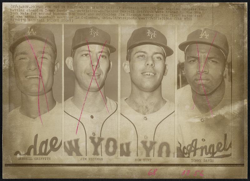 Two for Two in First Major League Deal at Baseball Meeting-Los Angeles ...