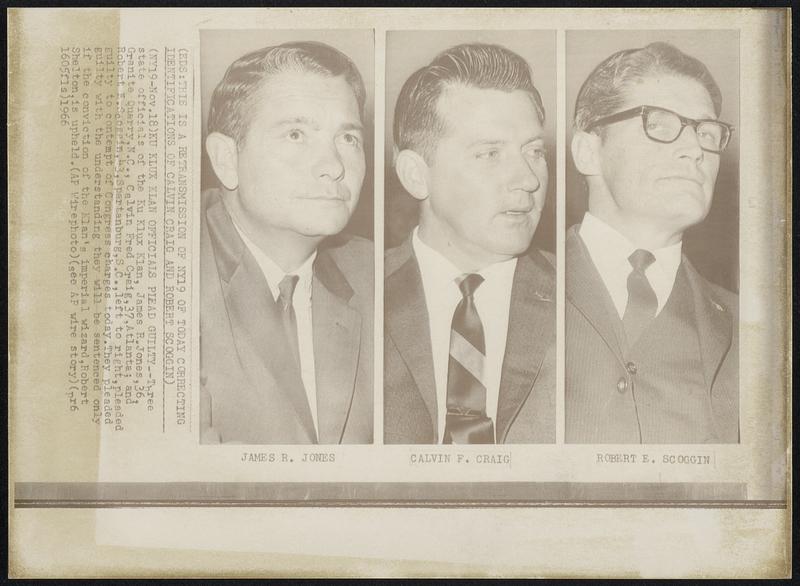 Ku Klux Klan Officials Plead Guilty--Three state officials of the Ku ...