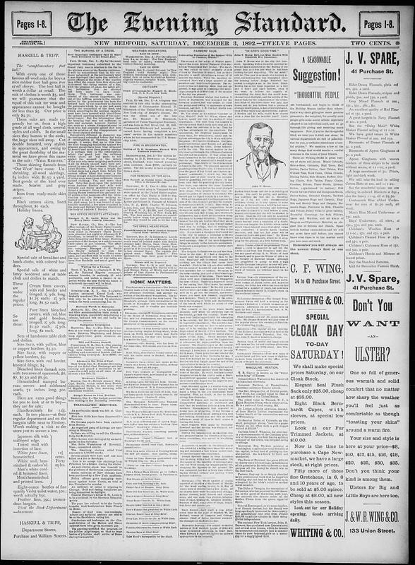 Evening Standard. December 03, 1892 - Digital Commonwealth