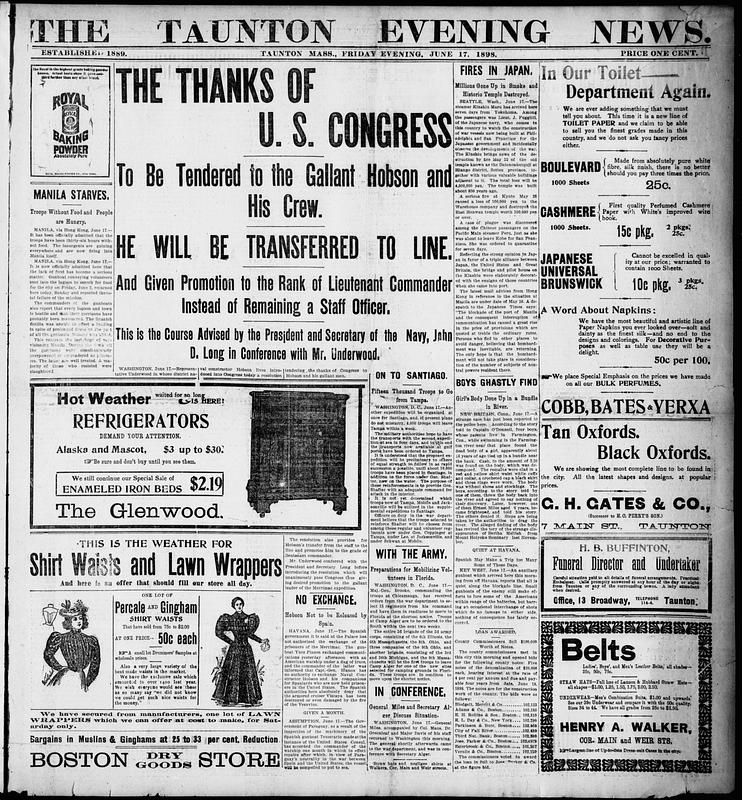 The Taunton Evening News. June 17, 1898 - Digital Commonwealth