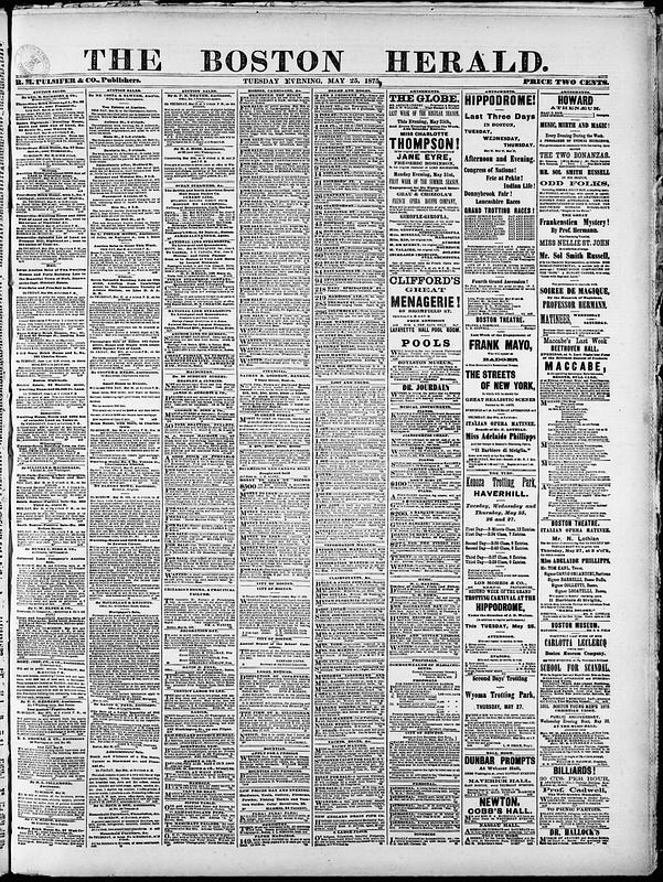 The Boston Herald. May 25, 1875 - Digital Commonwealth