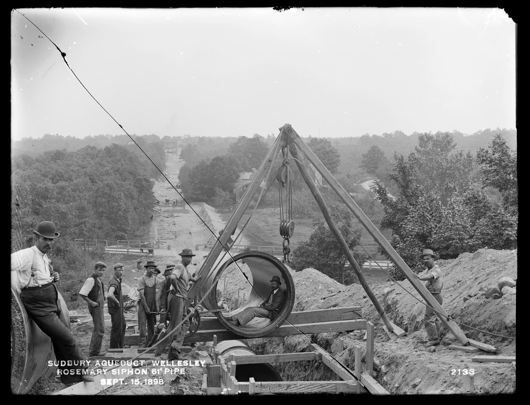 Sudbury Reservoir, Sudbury Aqueduct, Rosemary Siphon, 61-inch pipe ...