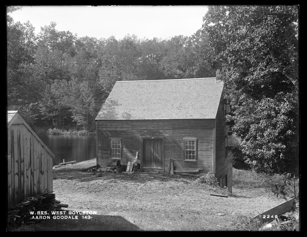 Wachusett Reservoir, Aaron Goodale's shop, on private way off the ...